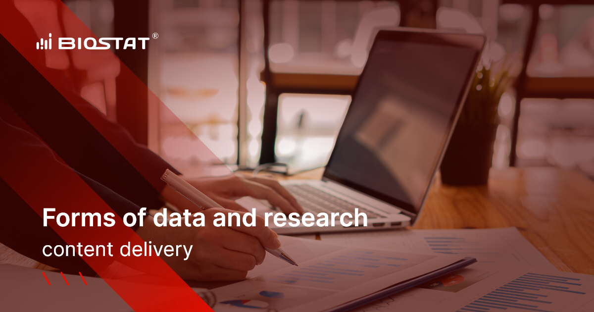 Forms of data and research content delivery